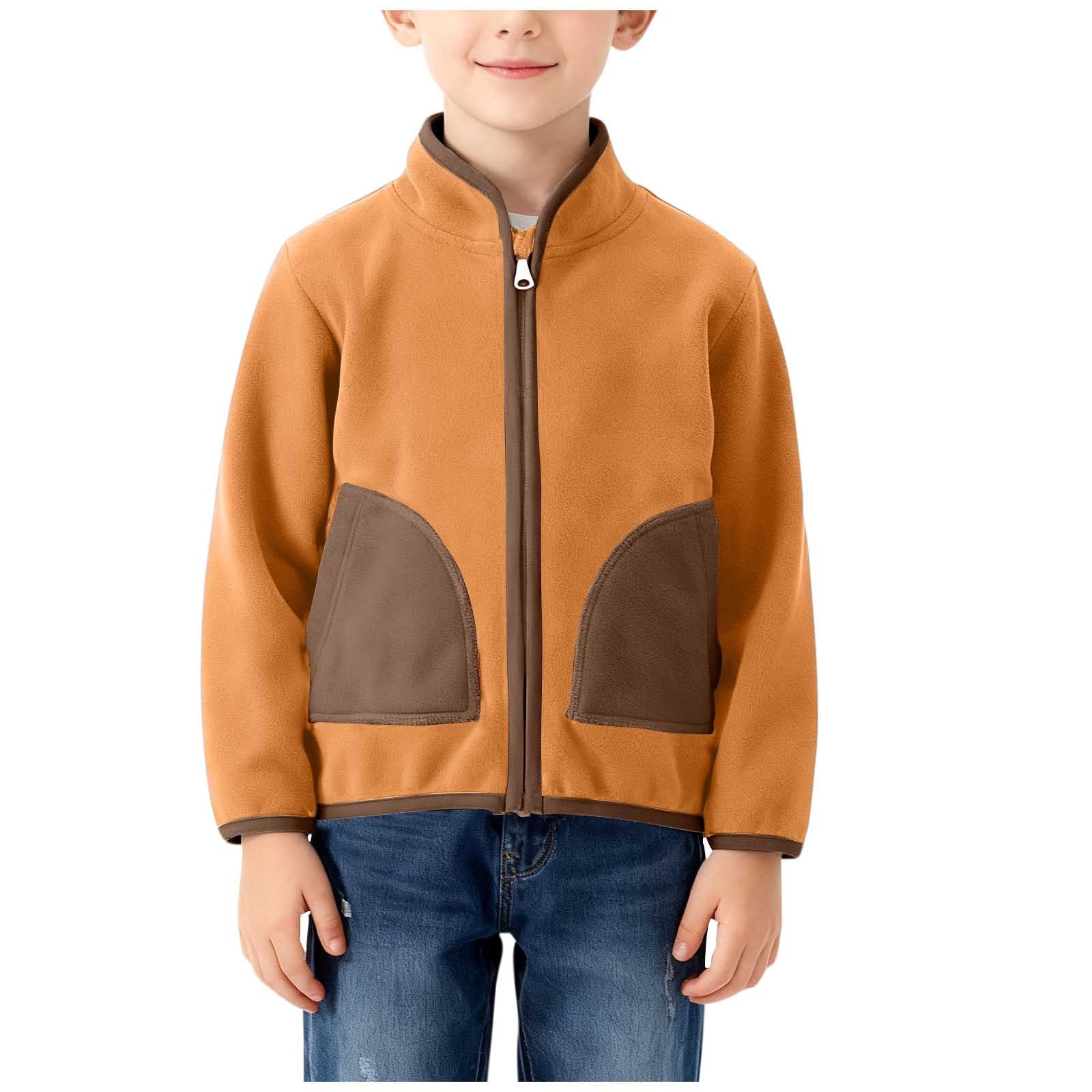 AHTJRT Winter Jackets for Boys Warm Polar Fleece Lined Mock Neck ...