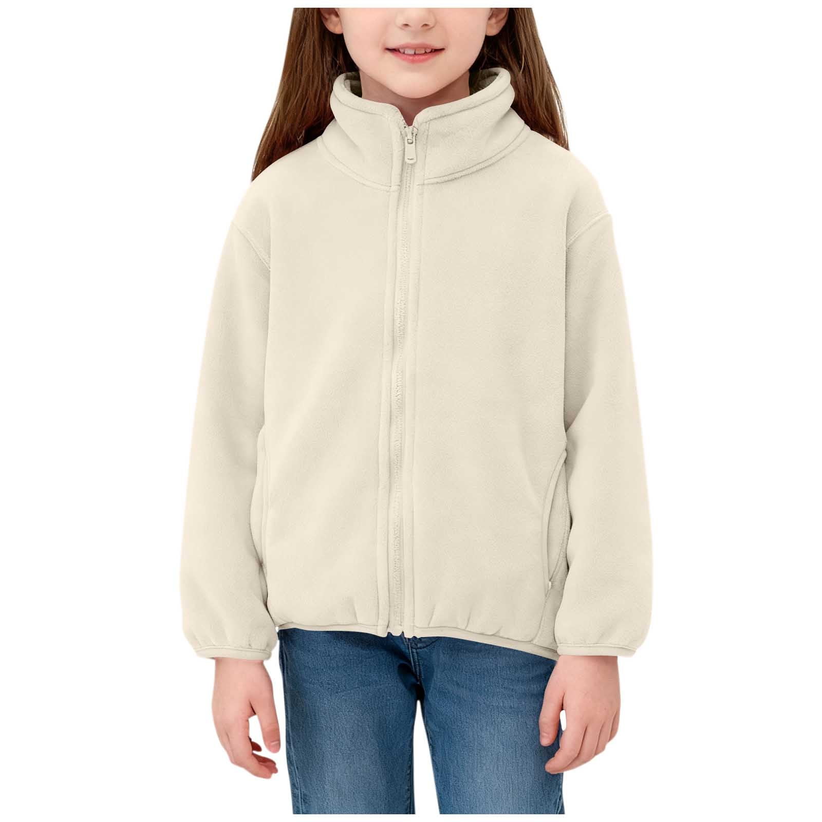 AHTJRT Winter Jackets for Girls Kids Warm Polar Fleece Lined Coats Mock ...