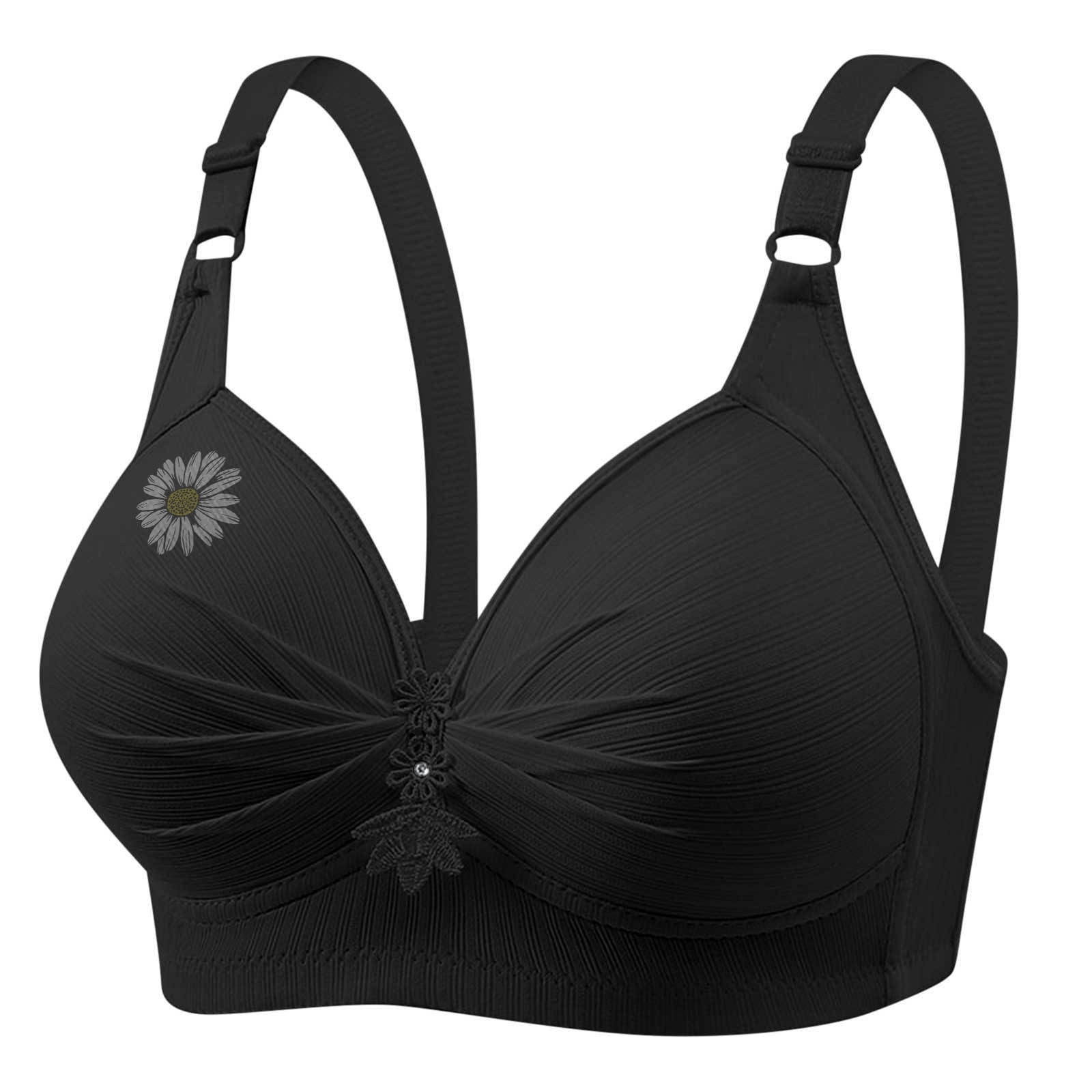 AHTJRT Women's Bras Floral Patterns Full Coverage Soft Cups Support ...
