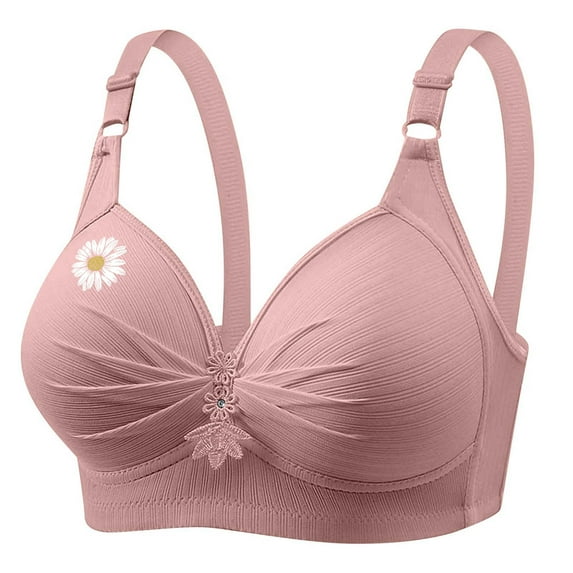 AHTJRT Women's Bras Floral Patterns Full Coverage Soft Cups Support ...