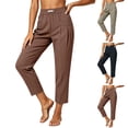 AHTJRT Women's Cropped Sweatpants 7/8 Straight Leg Elastic Waist ...