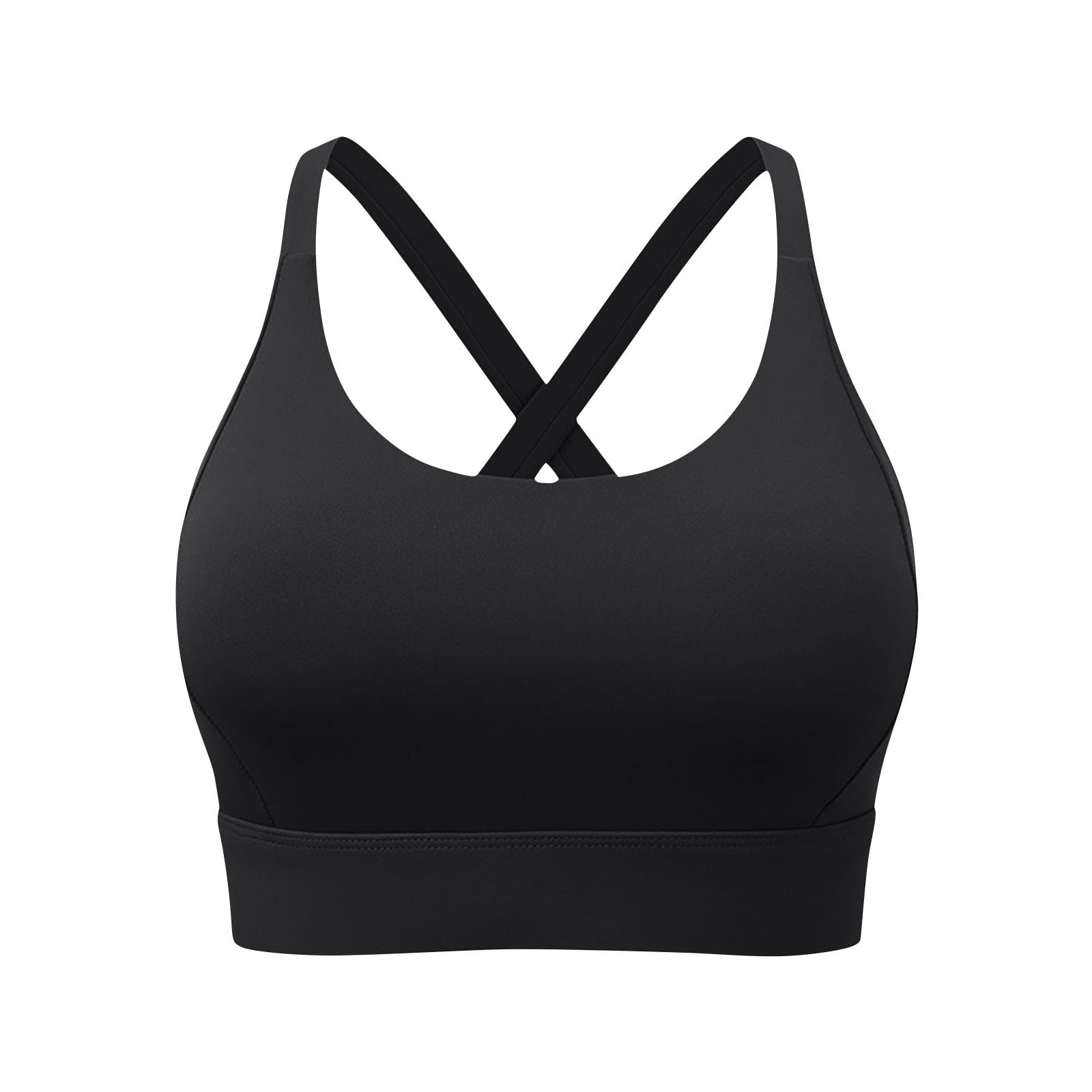 AHTJRT Women's Cross Back Sports Bras Push-Up Workout Racerback ...