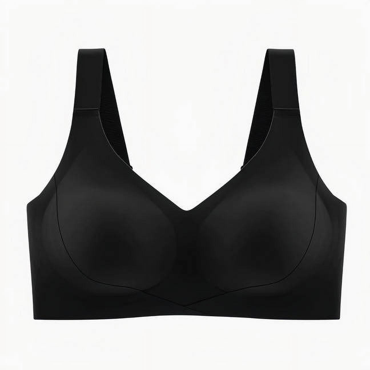 AHTJRT Women's Deep V Bras Supportive Push-Up Seamless Bralettes Full ...