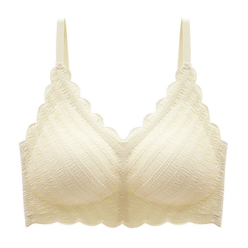 AHTJRT Women's Deep V Bras Wireless Comfortable Bras Supportive ...