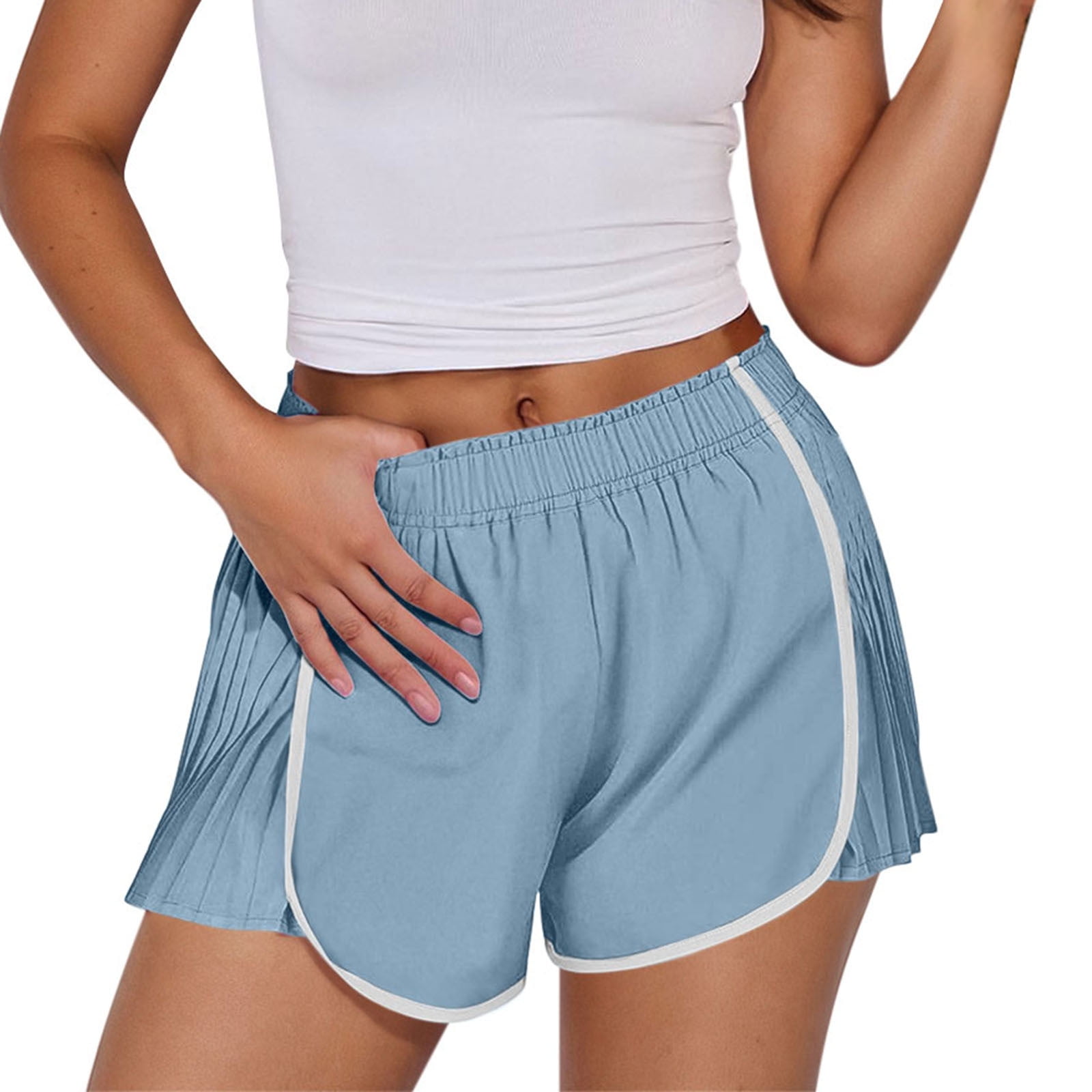 AHTJRT Women's Golf Shorts Eastic Waist Workout Running Volleyball Mini ...