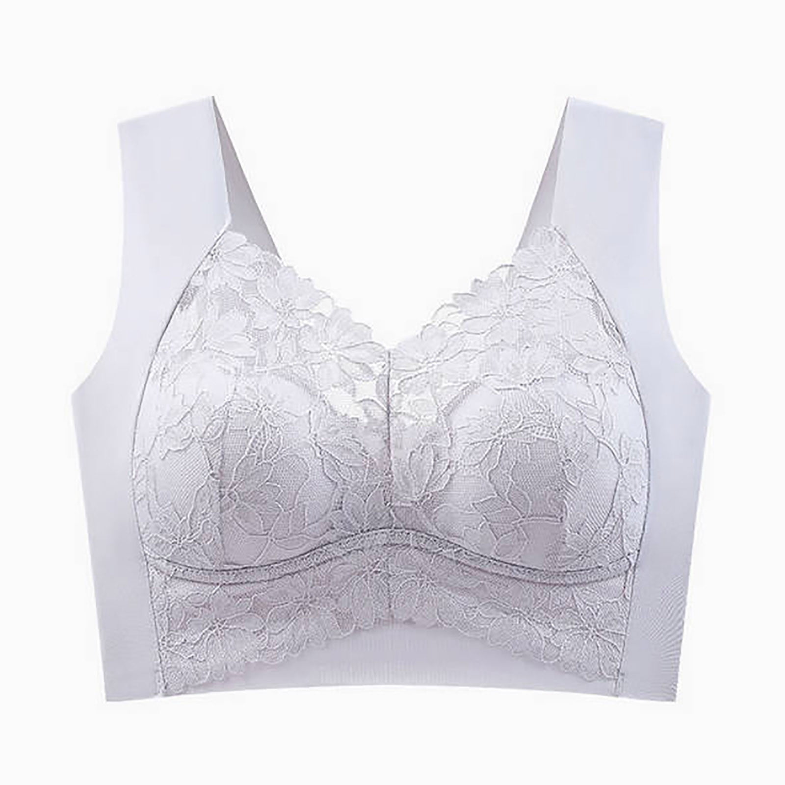 AHTJRT Women's Lace Bralettes V Neck Sheer Breathable Bras Full ...