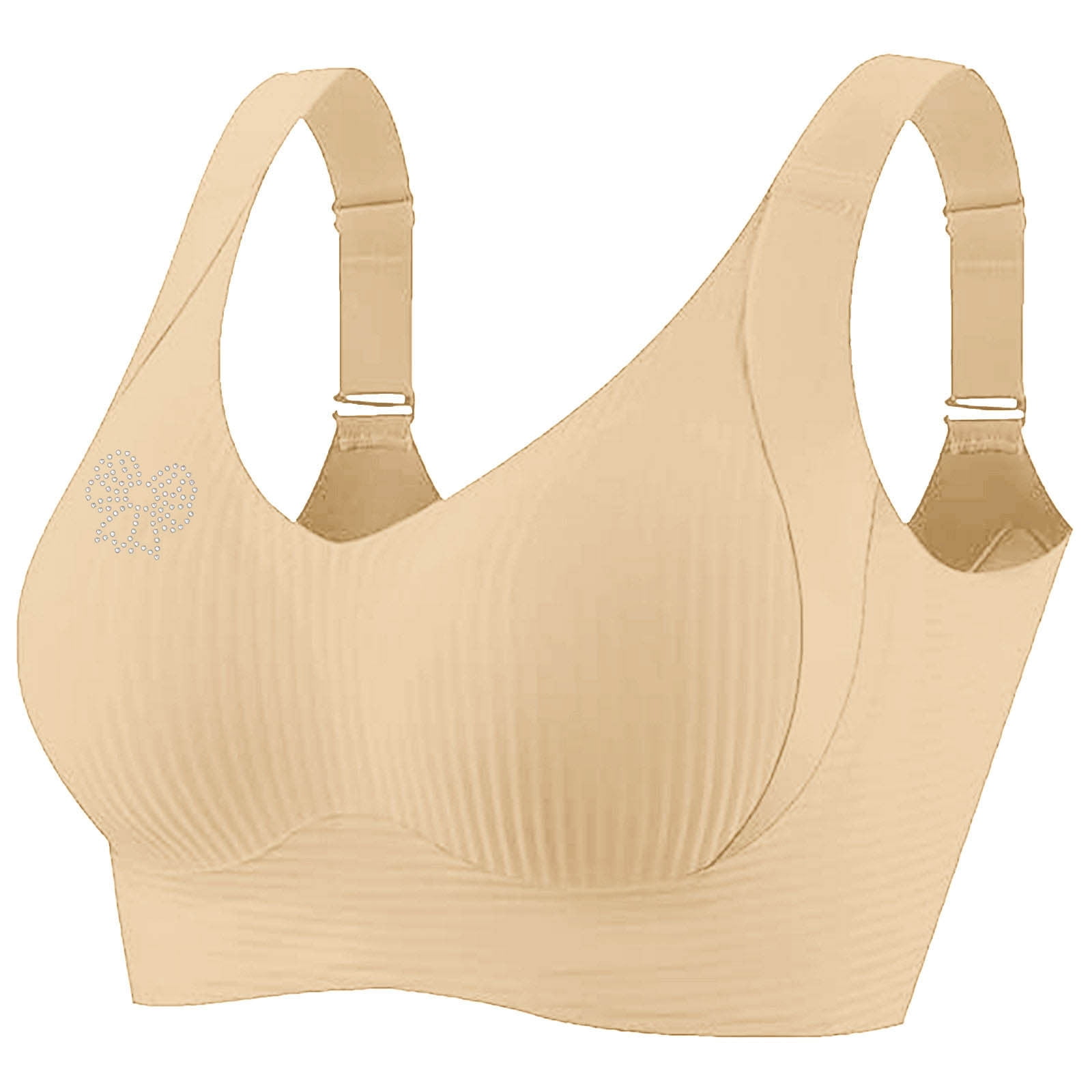 AHTJRT Women's Racerback Bras Bowknot Patterns Plus Size Support Bras ...