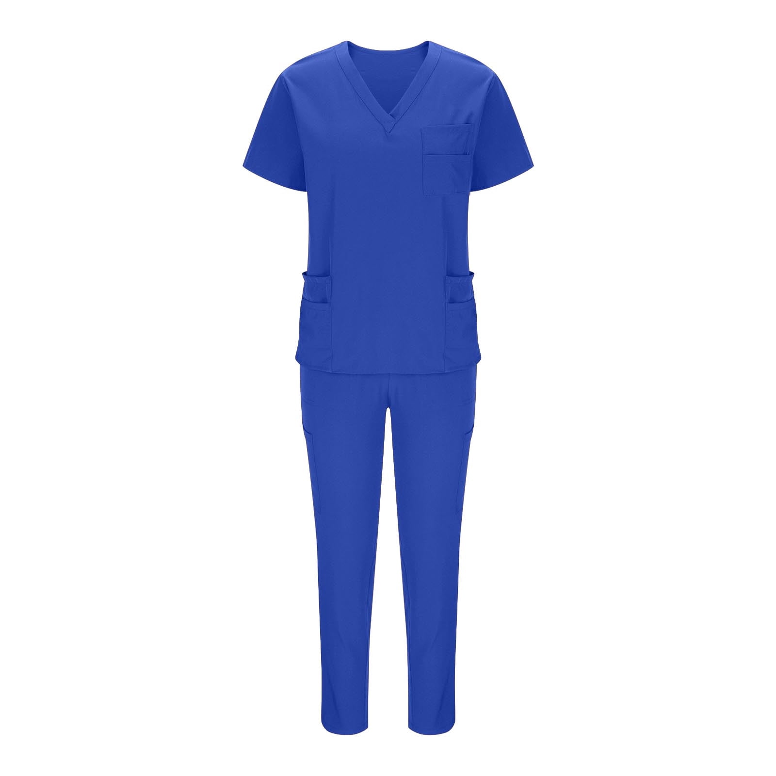 AHTJRT Women's Scrub Suit Set 2 Pieces Medical Workwear Uniforms Jogger ...