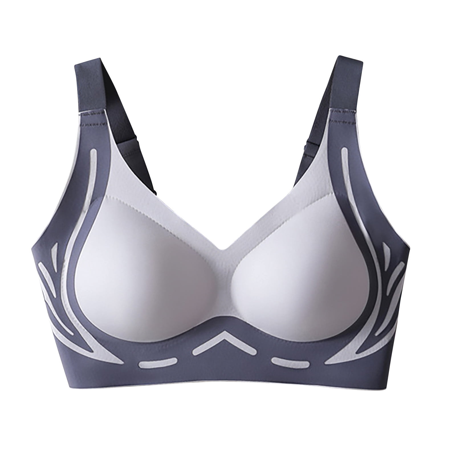 AHTJRT Women's Seamless Wirefree Bra Stretchy Soft Fixed Padded ...