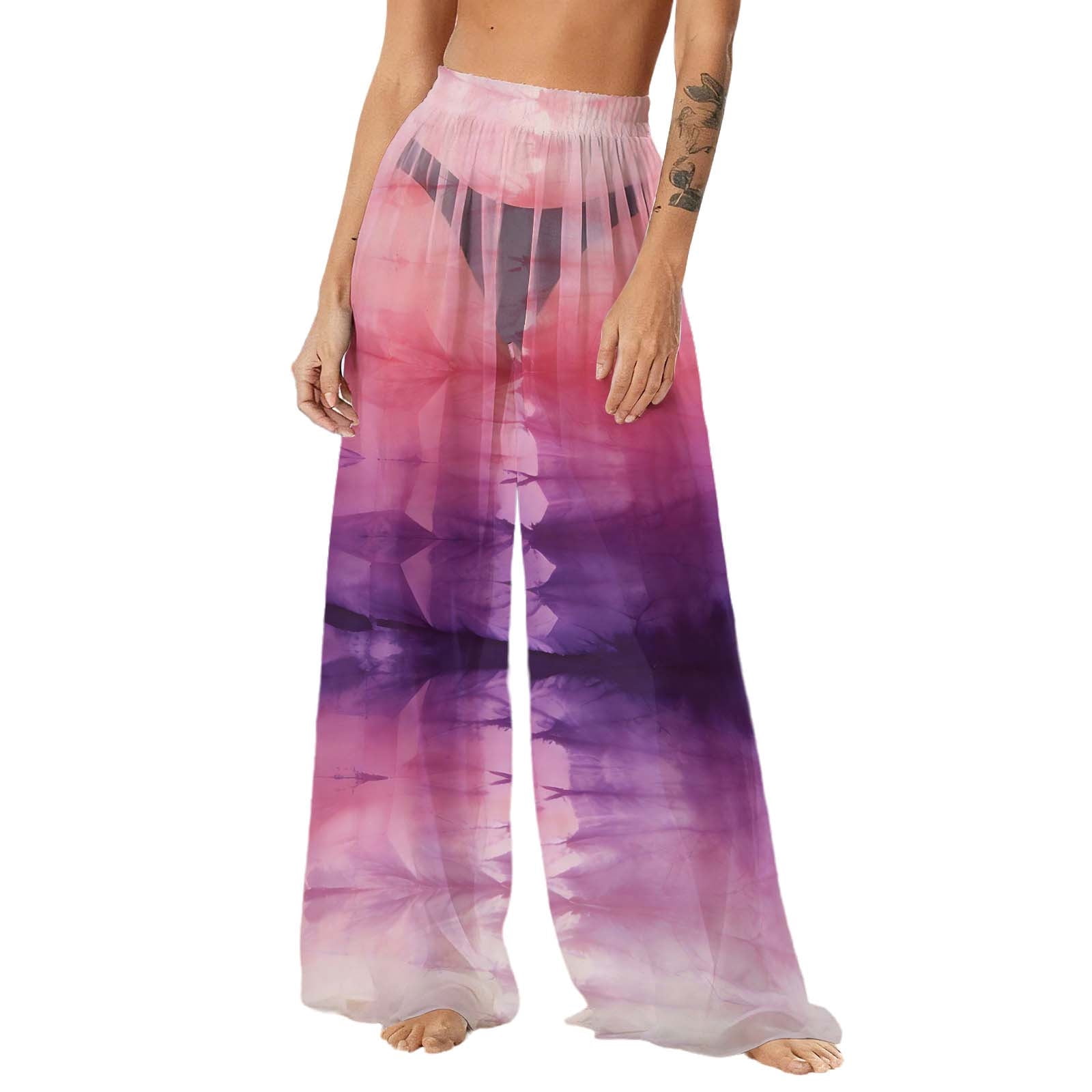 AHTJRT Women's Swimsuit Pants Summer Beachwear Pool Full-Length Coverup ...