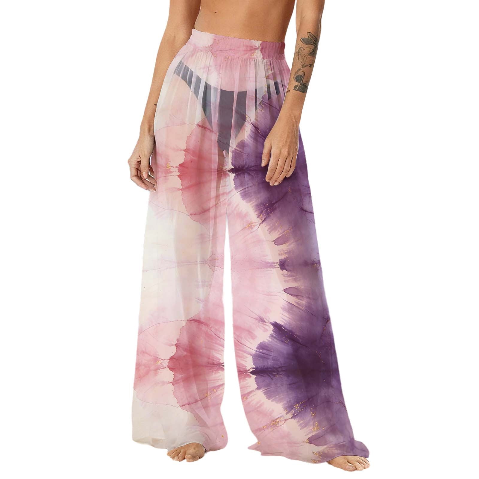 AHTJRT Women's Swimsuit Pants Summer Beachwear Pool Full-Length Coverup ...