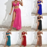 AHTJRT Women's Swimsuit Push-Up Spaghetti Straps Bralettes and Cover-Up ...