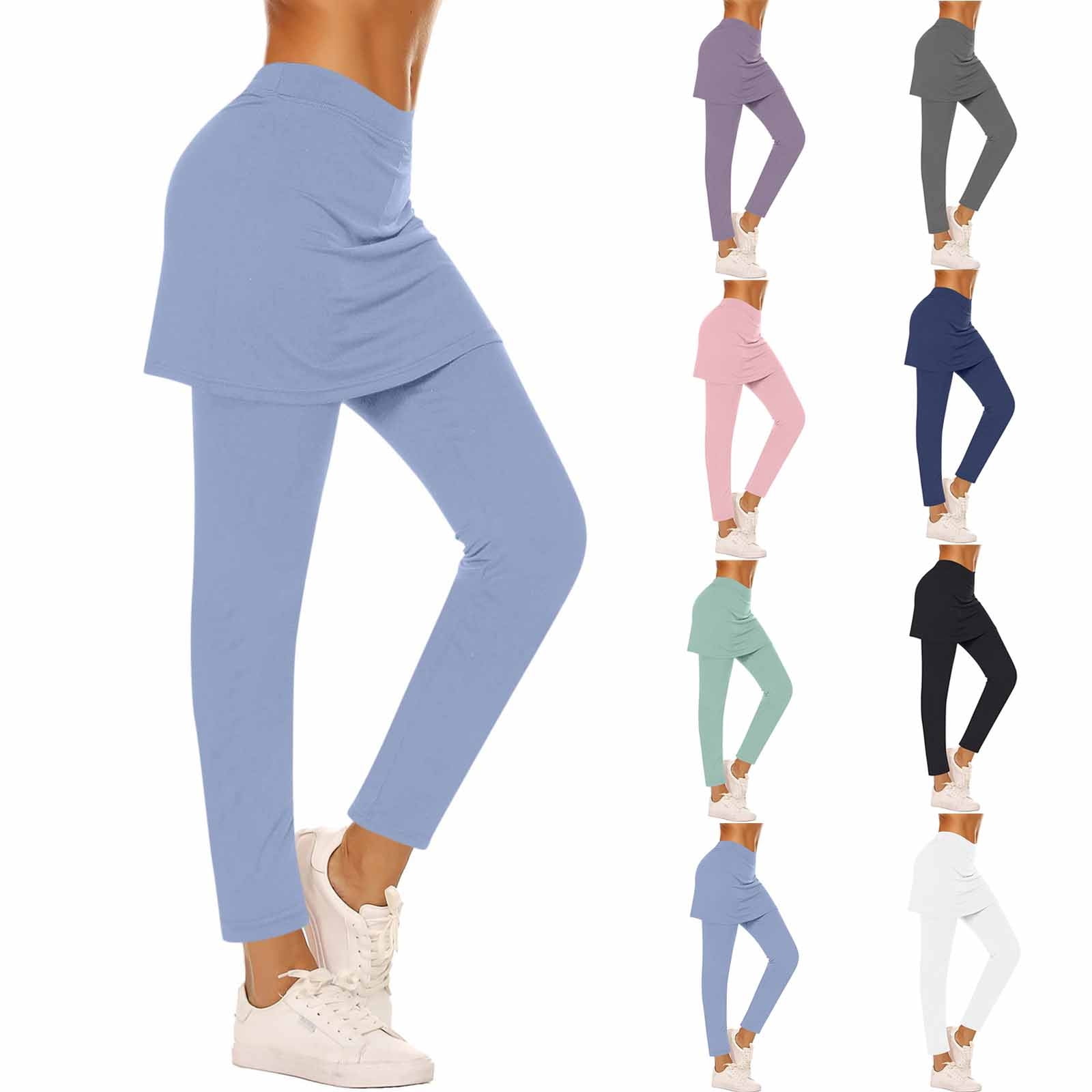 AHTJRT Women's Tennis Skirted Leggings Casual Summer Workout Yoga ...