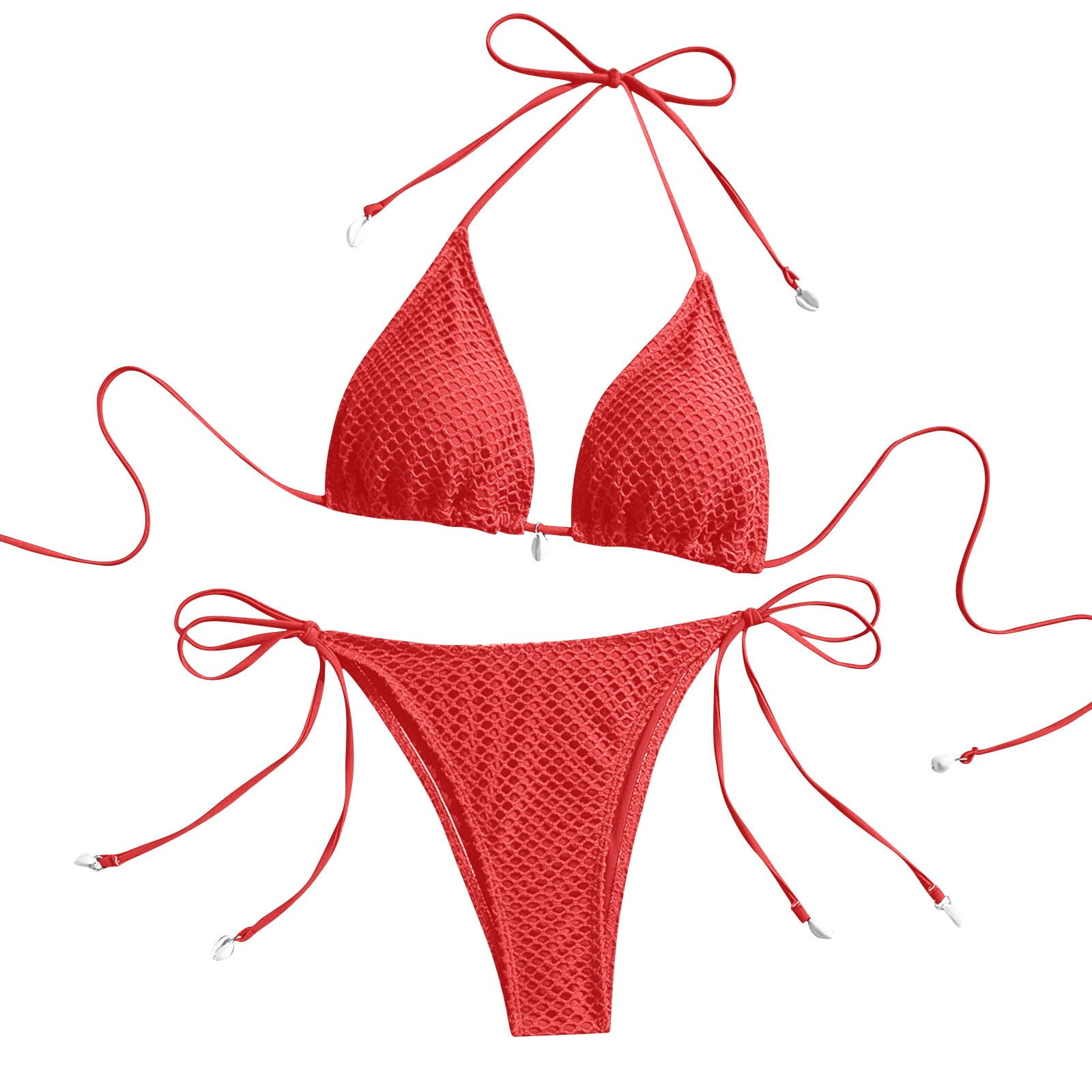 AHTJRT Women's Triangle Bathing Suits Two Pieces Outfits Cheeky Summer ...