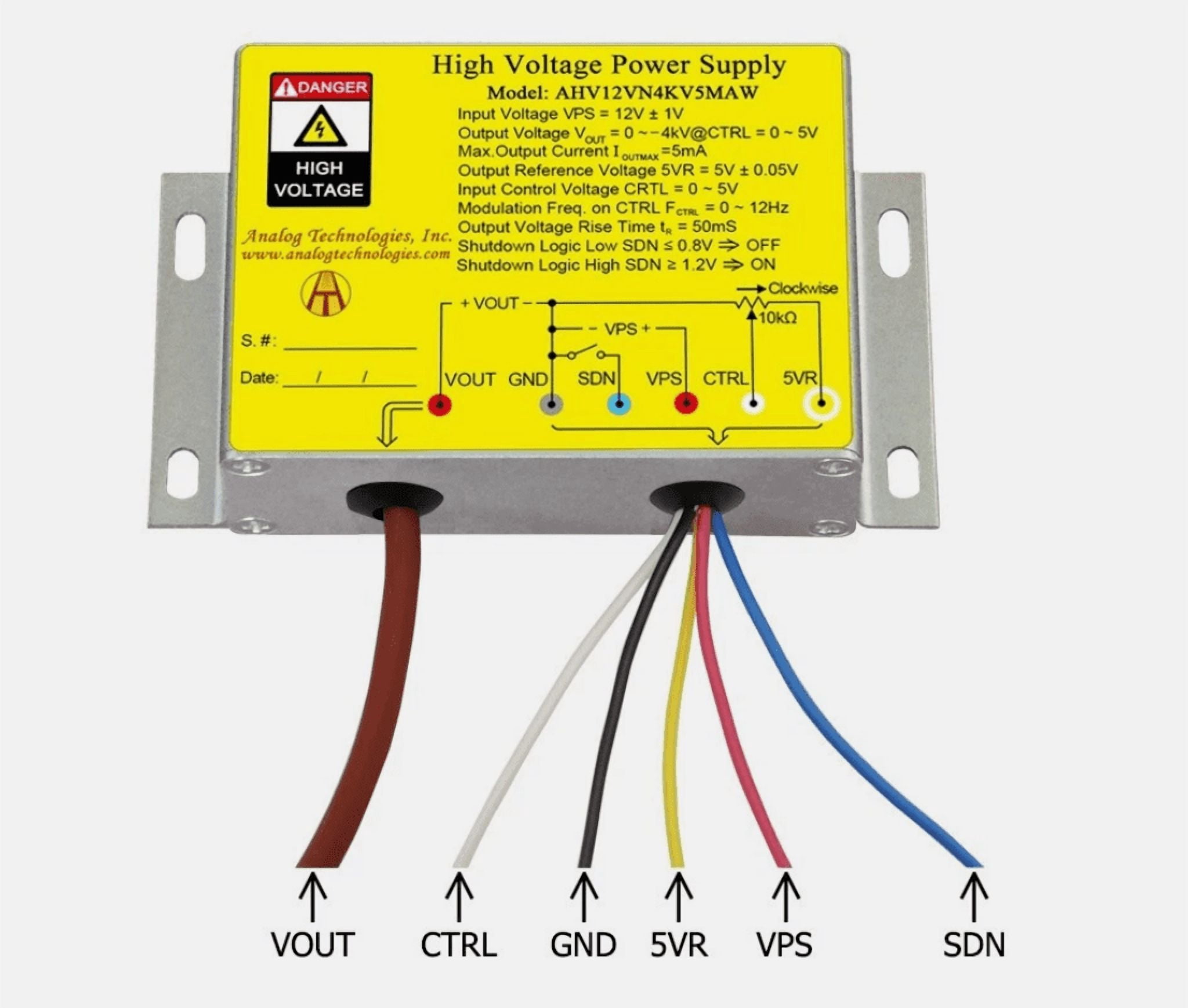 AHV12VN4KV5MAW – 12-36V to 4000V High Voltage Isolated DC-DC Power ...