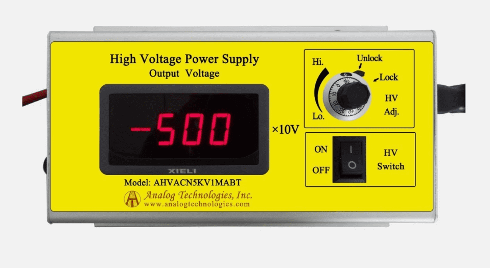 AHVACN5KV1MABT – AC Input High Voltage Power Supply, -5kV, 1mA, Digital ...