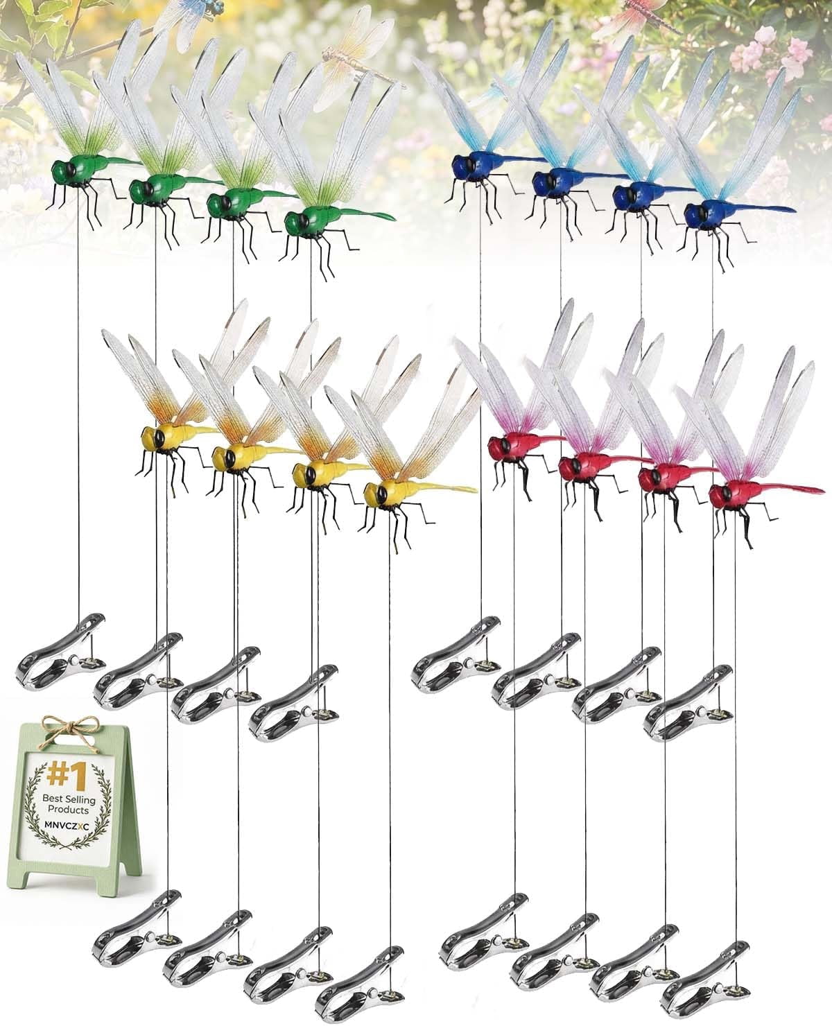 AHeartcove Dragon Fly Clips for Bugs Repellent Decor, 3D Fake Dragonfly ...