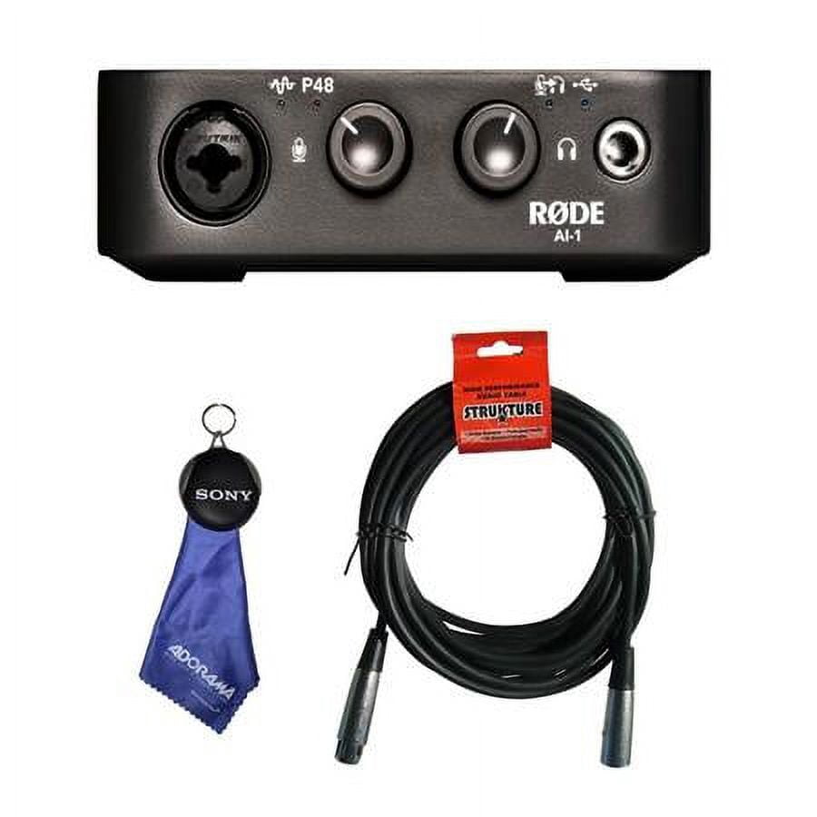AI-1 Studio-Quality USB Audio Interface - With 6' 6mm Rubber XLR ...