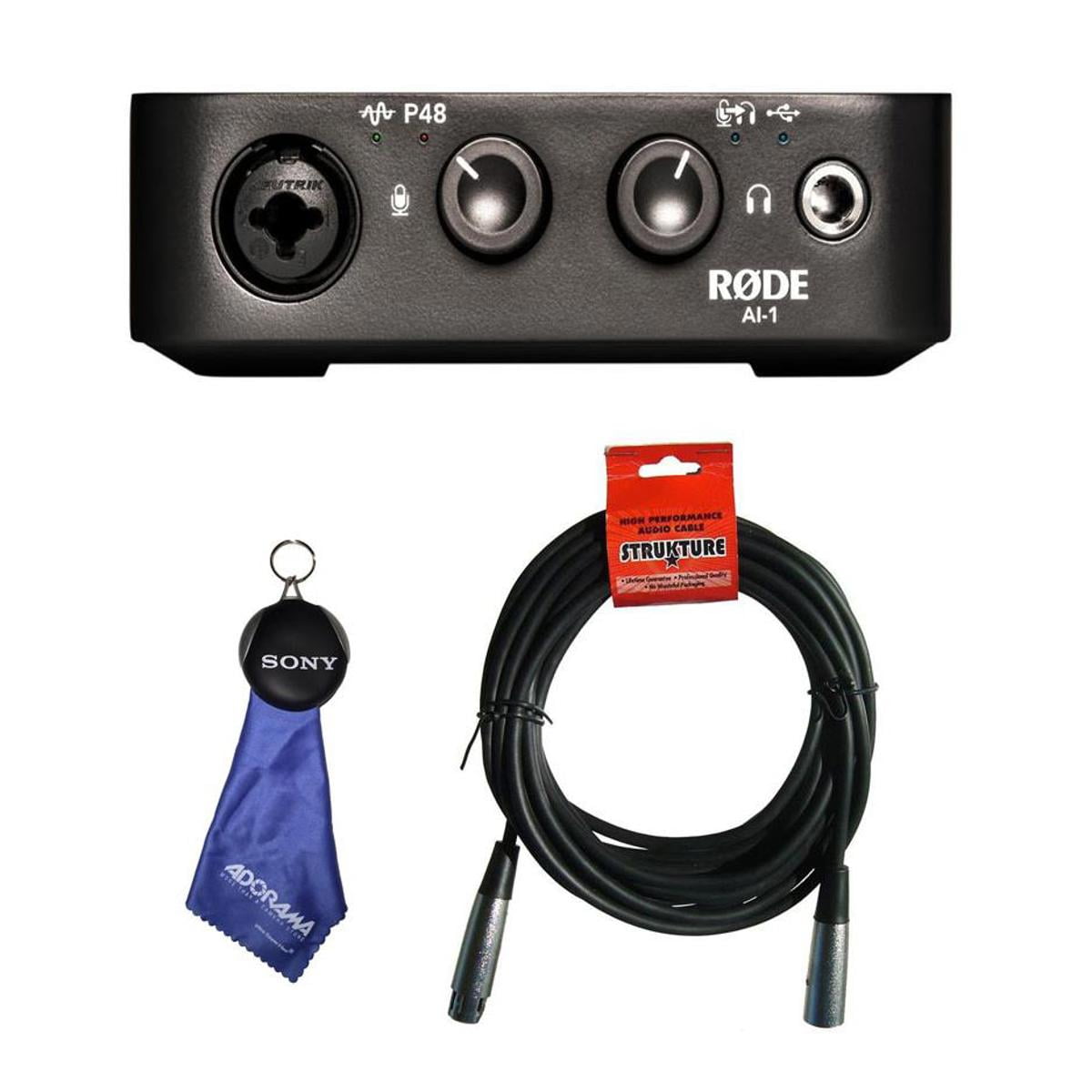 Rode AI-1 Studio-Quality USB Audio Interface - With 6' 6mm Rubber XLR ...