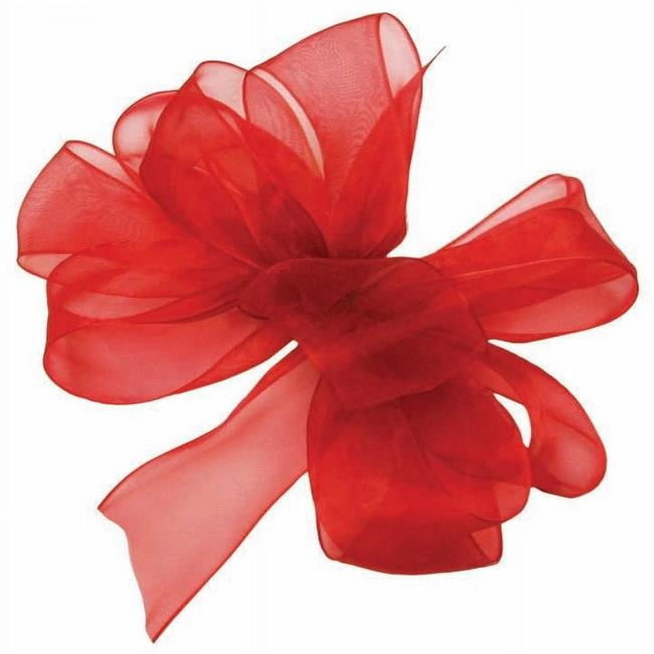 AI-189313-Q12 0.63 in. x 100 Yards Red Chiffon Ribbon - Set of 12 - Walmart.com