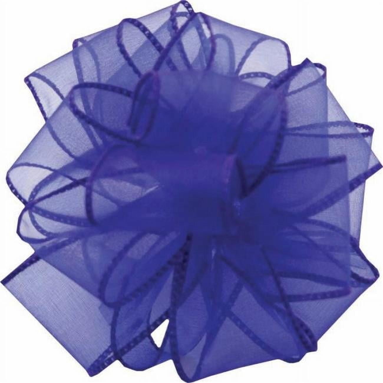 AI-190912-Q01 1.5 in. x 50 Yards Wired Royal Blue Spring Sheer Ribbon ...