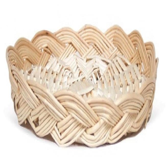 AI-5023-Q04 Round with Braided Edge Willow Tray, Beige - Set of 4 ...