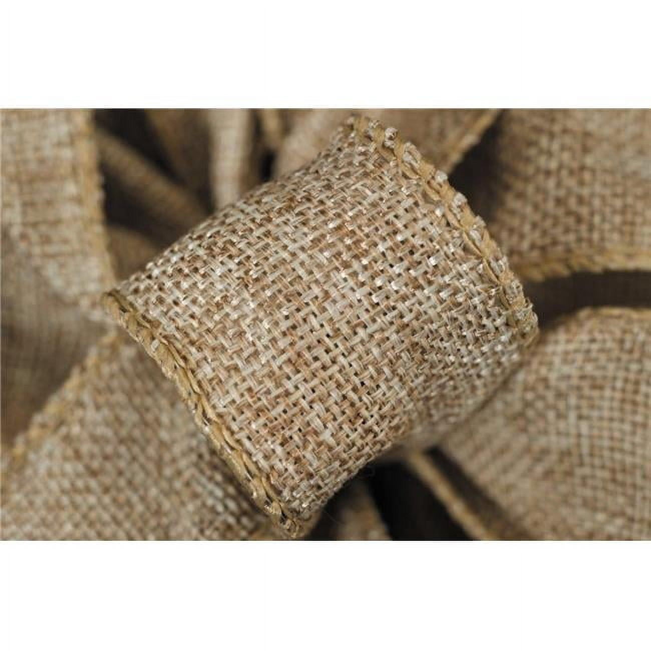 AI-627987-Q02 1.5 in. x 50 Yards Wired Natural Burlap Ribbon - Set of 2 ...