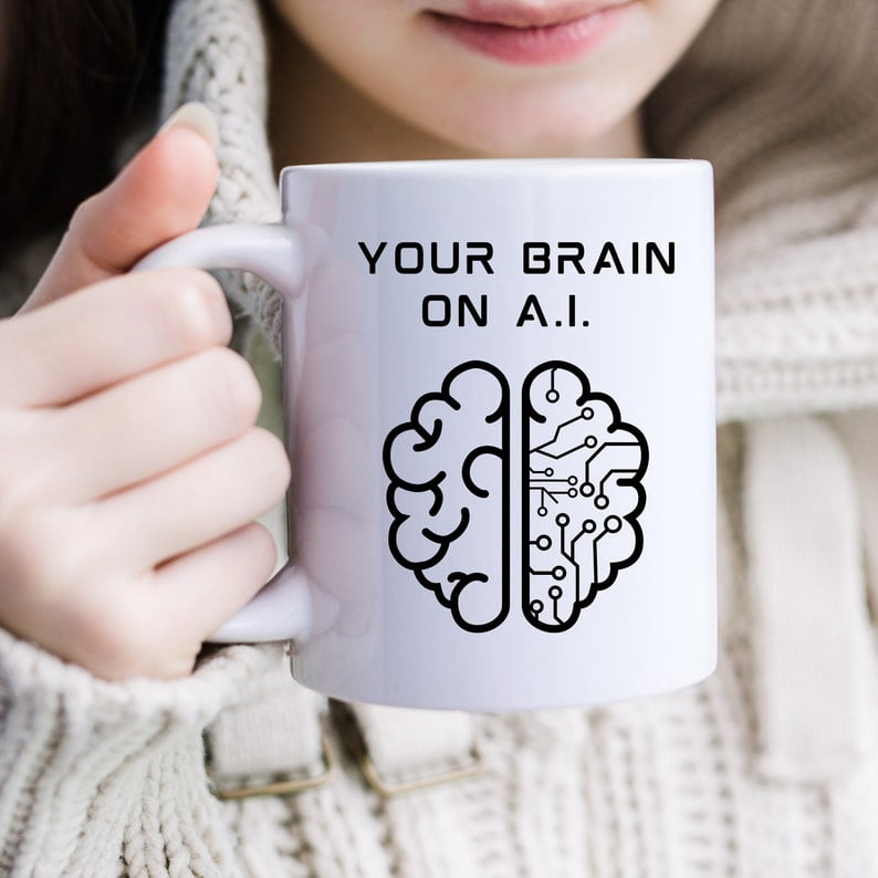 AI Brain Mug Tech Humor Coffee Cup for Programmers, Artificial ...