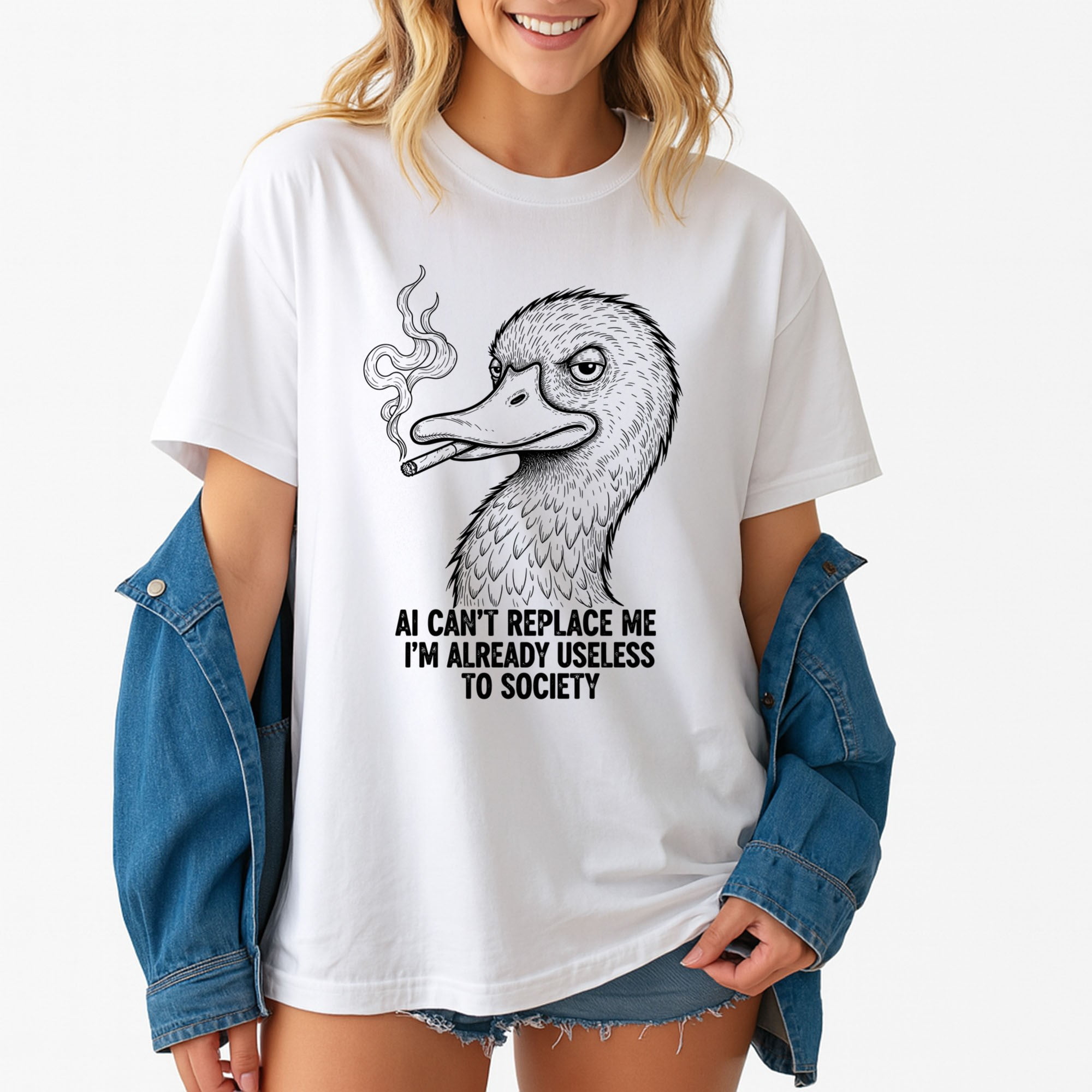 AI Can't Replace Me I'm Already Useless To Society – T-Shirt / Hoodie ...