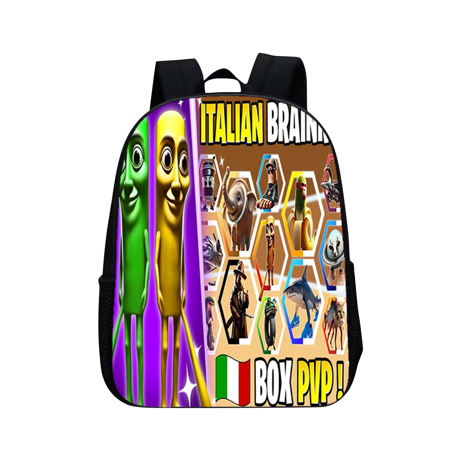 AI-Crafted Italian Brainrot Backpack for Students -Cartoon Printed ...