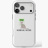AI Dog Cat Machine Take Over Funny Tech Gift for iPhone Case 17 16 15 ...