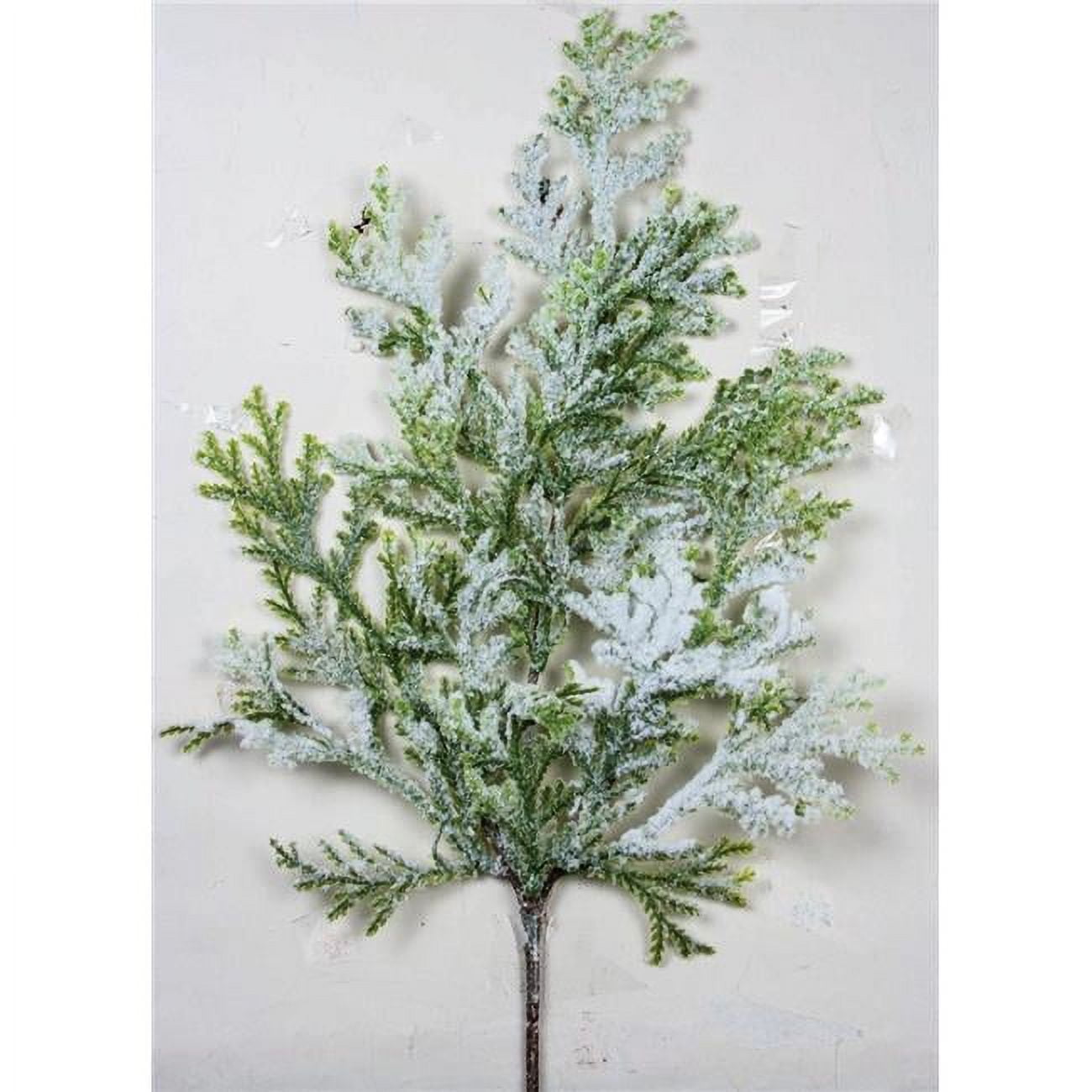 AI-FL3852FGR-Q02 Flocked Cedar Spray Faux Plants & Trees, Green & White - Set of 2 - Walmart.com