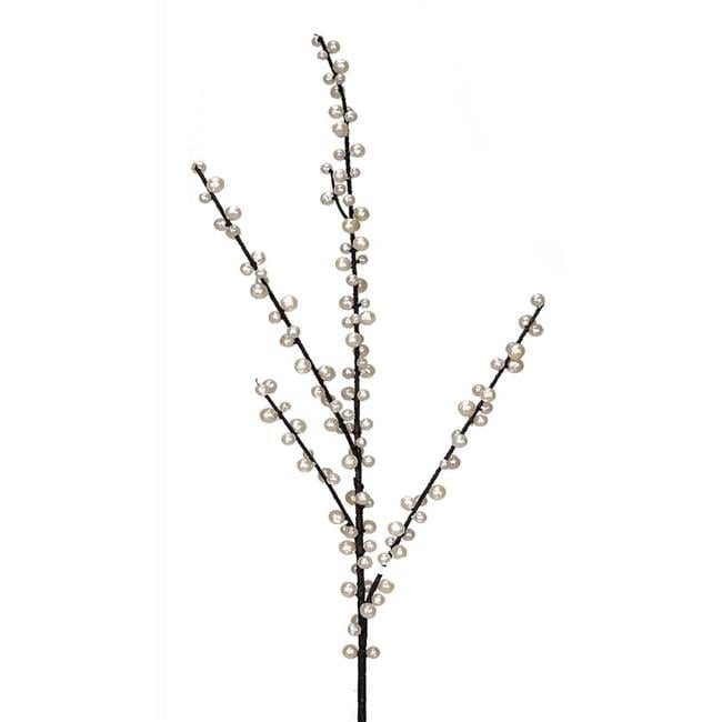 AI-FL6524IRI-Q06 Iridescent White & Brown Ilex Berry Spray Pick - Set ...