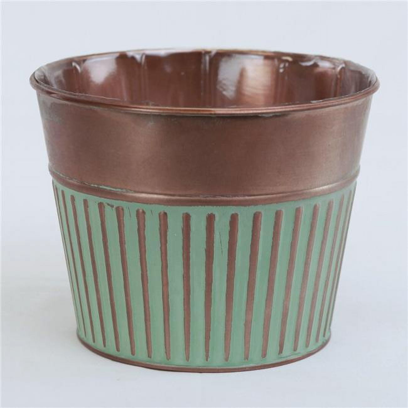 AI-GA3510-983-Q02 Bronze Color with Verdigris Stripes Bucket Planter - Set of 2 - Walmart.com