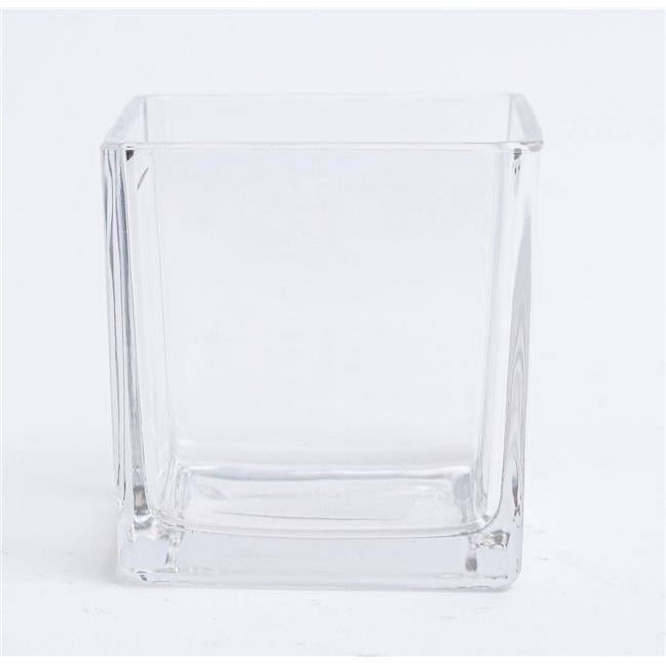 AI-GL445CLR-Q02 Heavy Glass Cube Vase, Clear - Set of 2 - Walmart.com