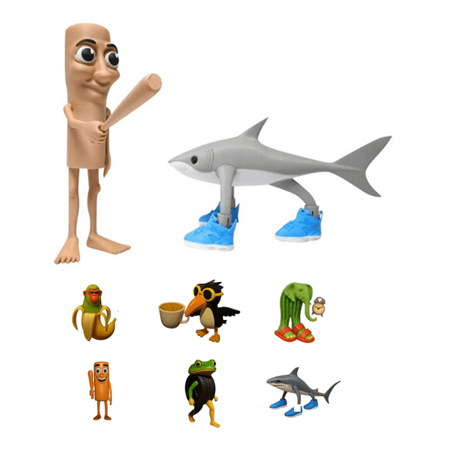 AI Italian Animals Tralalero Italian Brainrot AI Italian Animals Collection ,6 Inch Tralalelo ...