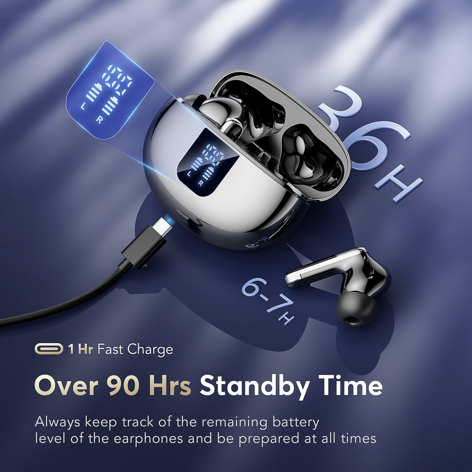 AI Language Translation Earbuds, Bluetooth 5.4 Headphones Translator ...