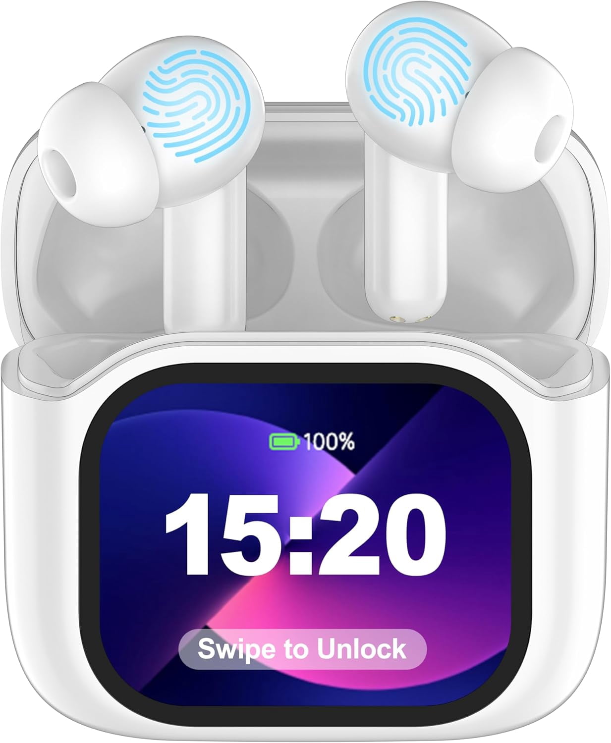 AI Language Translation Earbuds, in-Ear LCD Touchscreen Real-Time ...