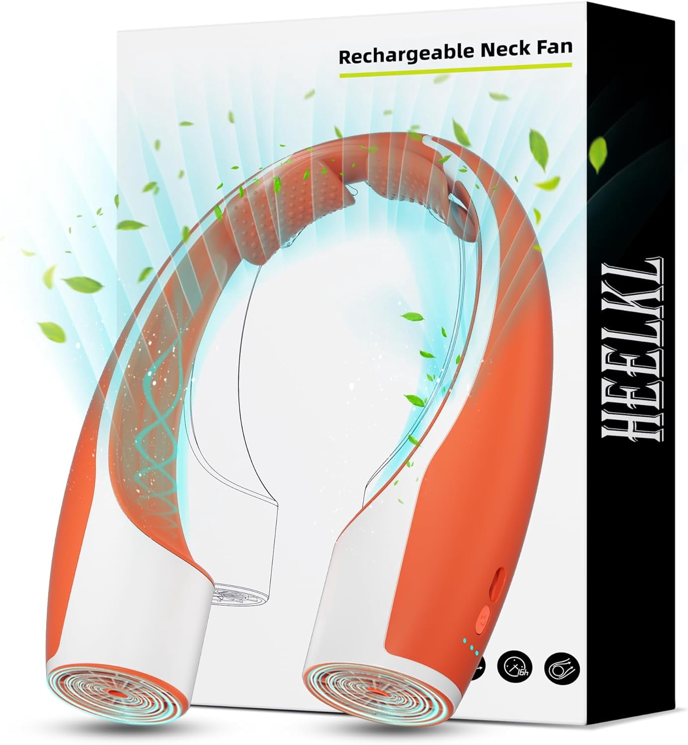 AI Neck Fan, 4 Speeds Adjustable Portable Personal Fan Rechargeable ...