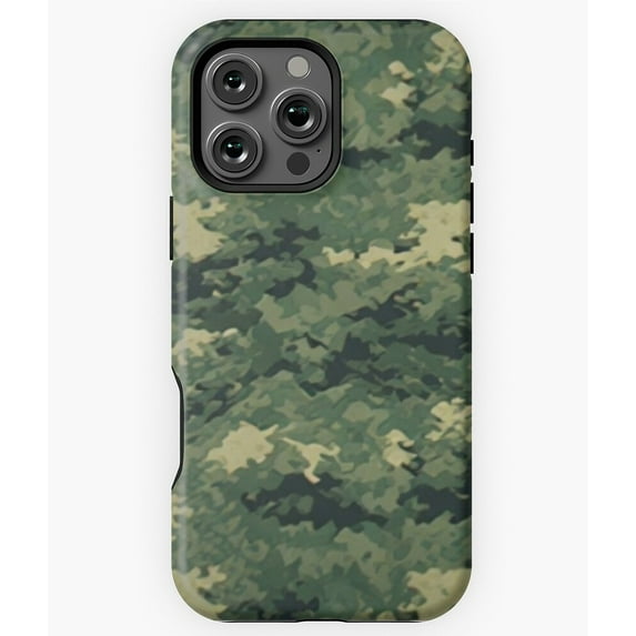 AI Olive Drab Camo Pattern Military Phone Case for iPhone 16 15 14 13 ...