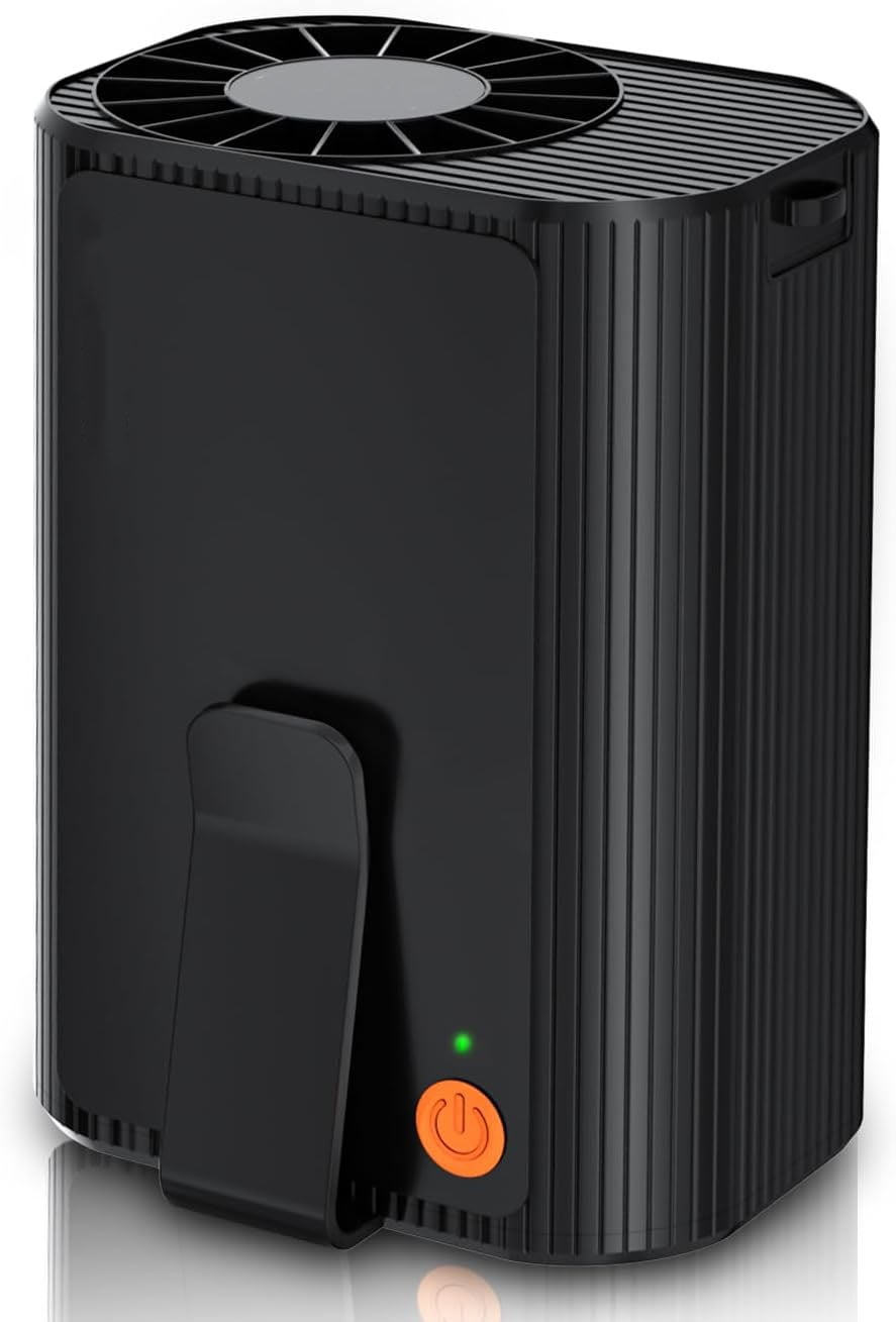 AI Portable Personal Waist Neck Rechargeable Fan, 3-Speed 10000RPM ...