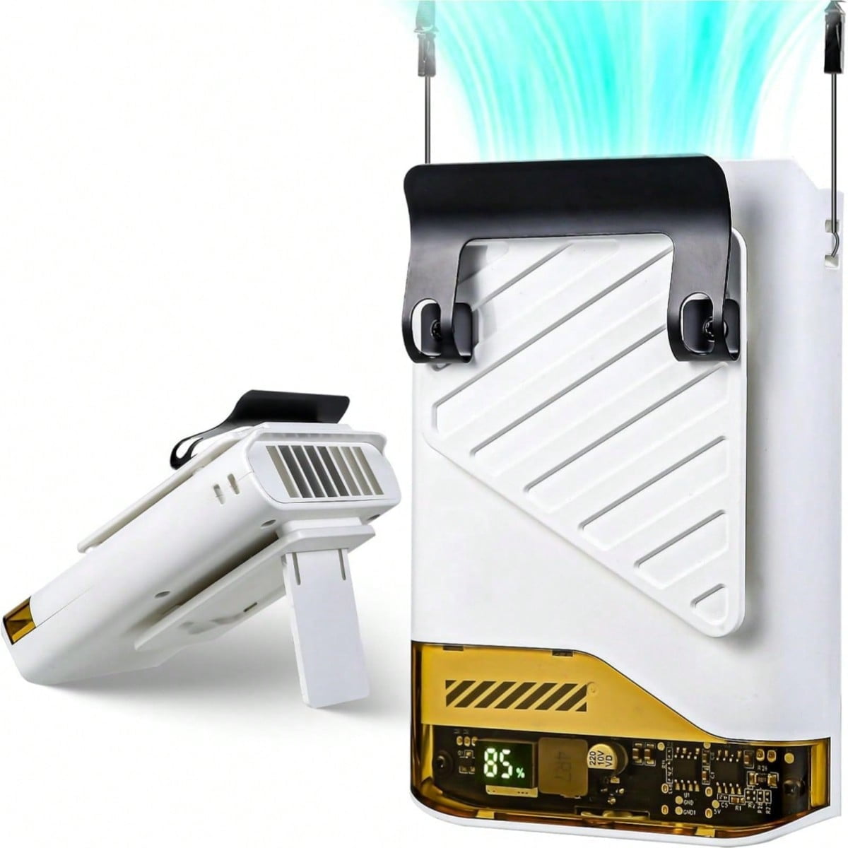 AI Portable Waist Fan Rechargeable With LED Display & 40H Runtime,5 ...