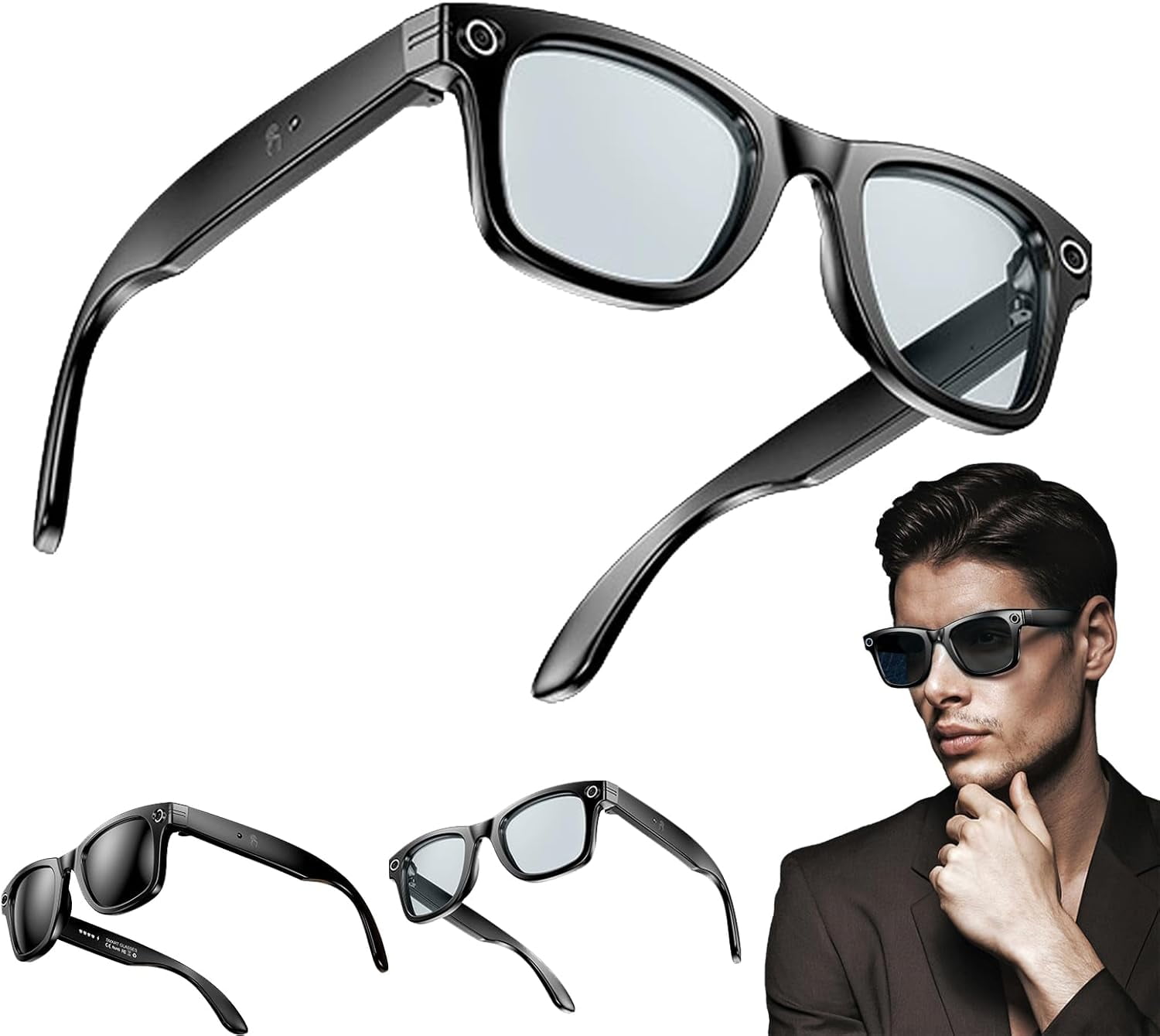 AI Smart Glasses, 800W Camera & 1080P Video, Smart Glasses with Camera ...