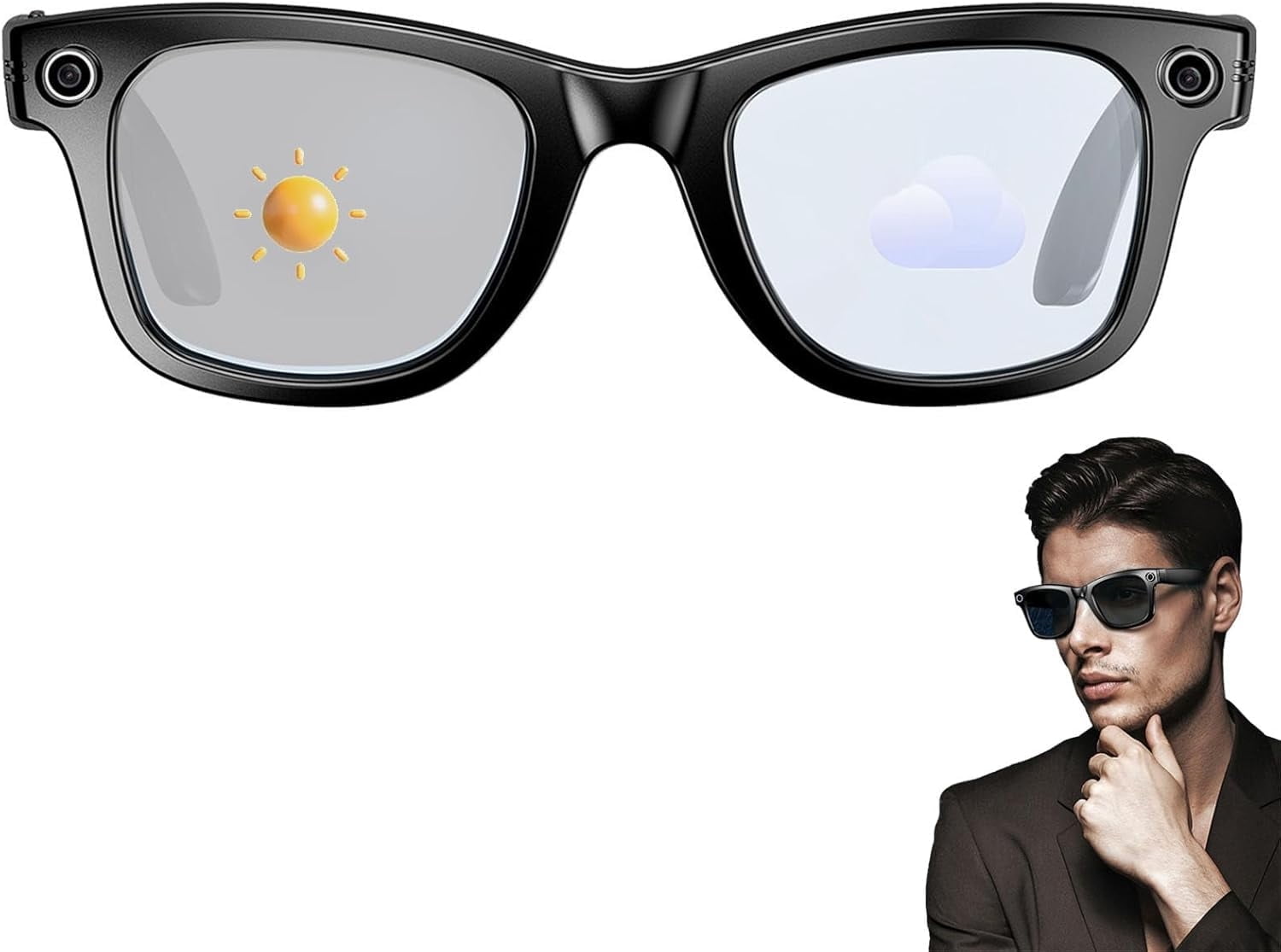 AI Smart Glasses, 800W Camera & 1080P Video, Smart Glasses with Camera ...