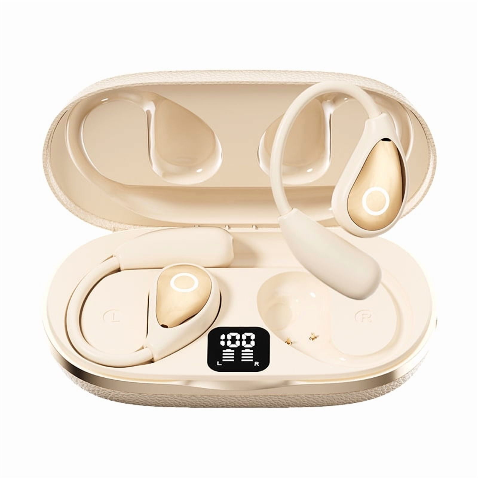AI Smart Translation Earbuds with Leather Finish | Open-Ear Comfort ...