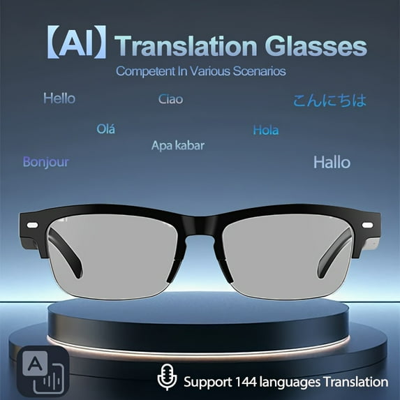 AI Smart Translation Glasses, 144 Languages Real-Time, Anti-Blue ...