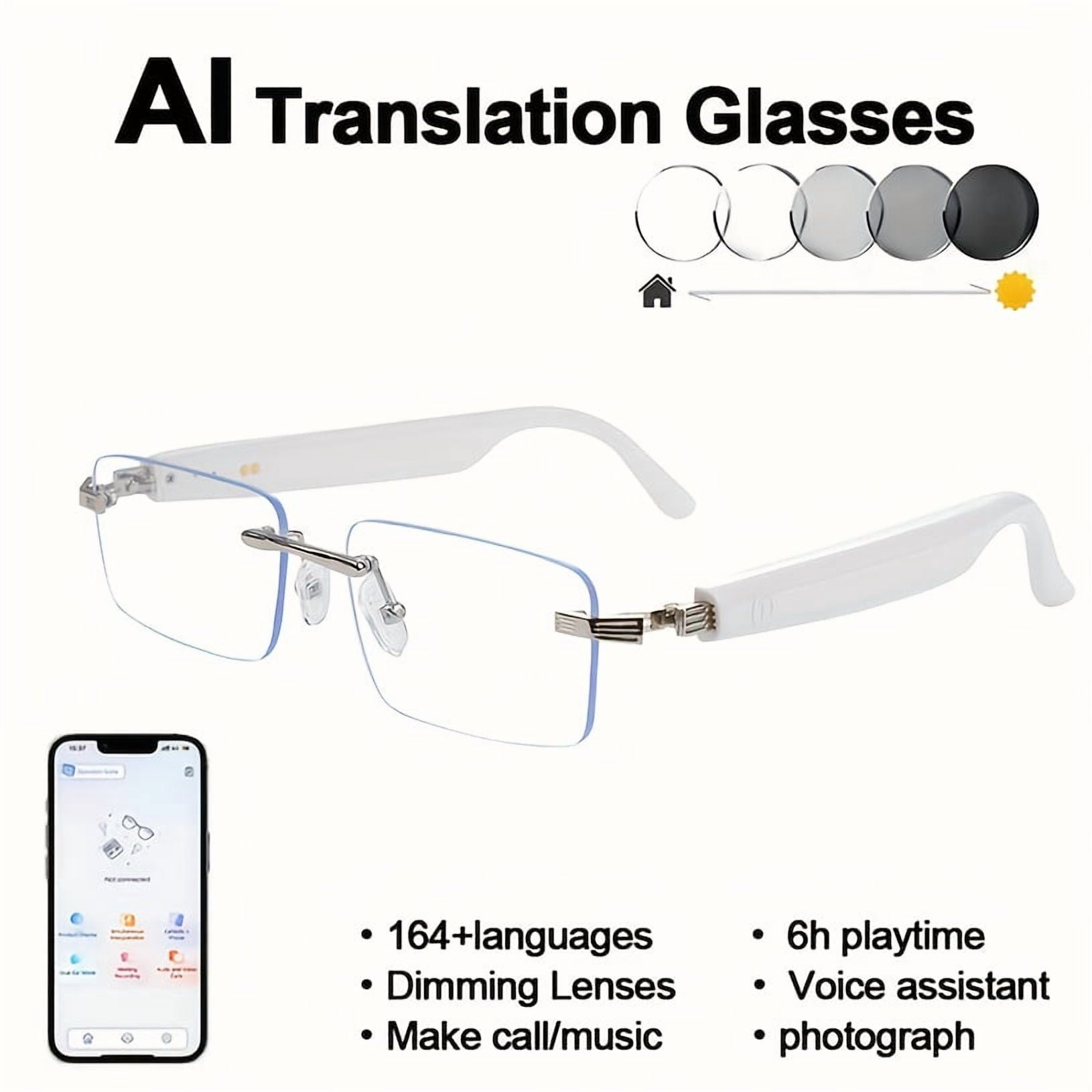 AI Smart Translation Glasses for 160 Languages | Real-Time iOS/Android ...