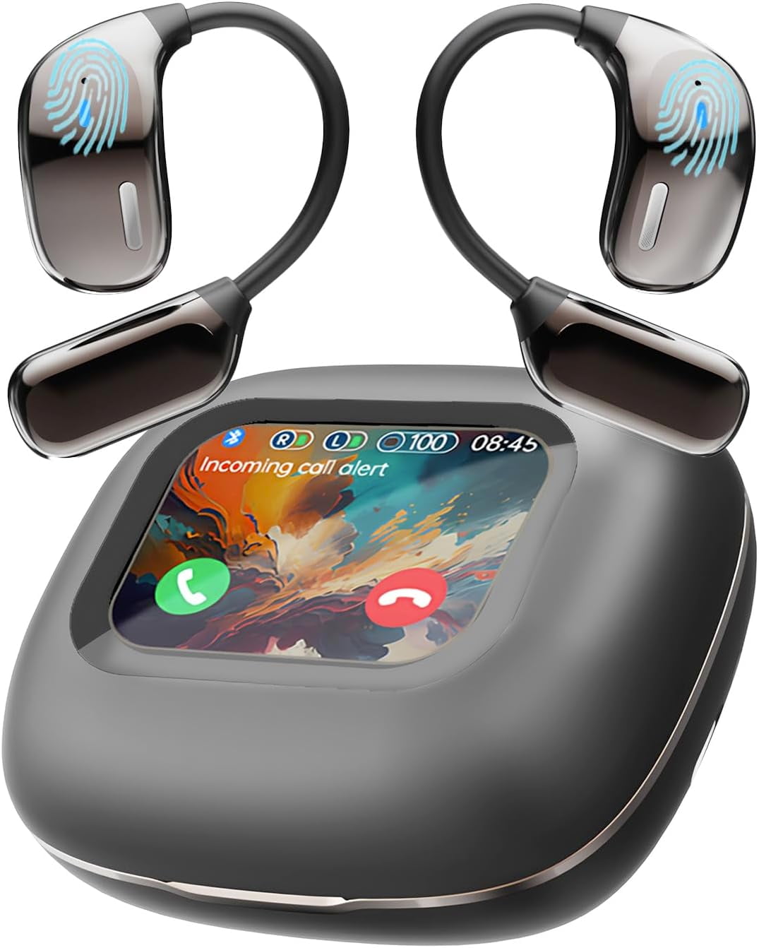 AI Translation Earbuds Real Time 144 Languages, LCD Touch Screen Open ...