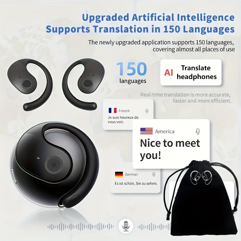 [AI Translation Headset] Smart AI Translation Headset OWS 3-in-1 | Real ...