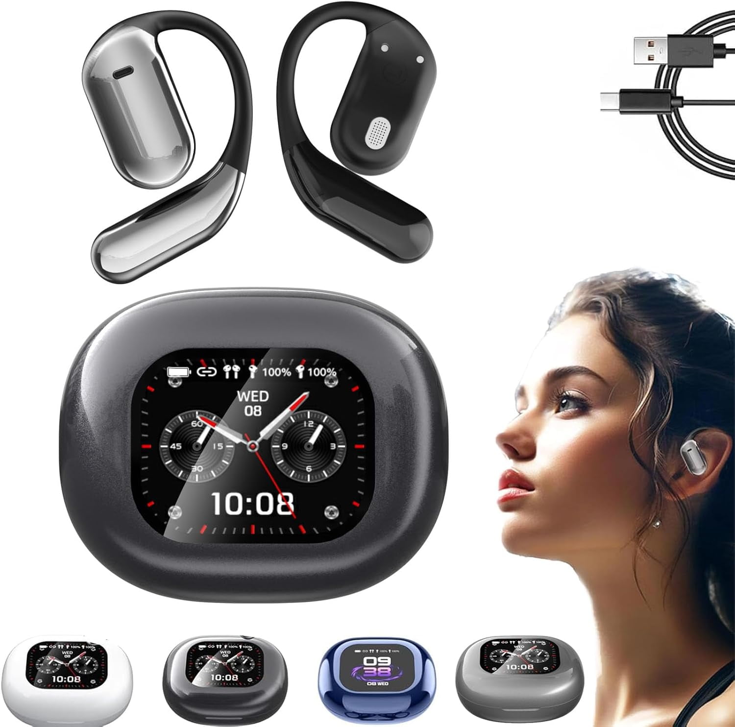 AI Translator Earbuds, Ear Buds, Real Time Translator Earbuds, Headsets with Noise Reduction ...